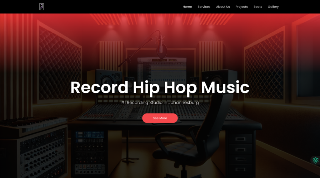 Recording Studio Template By Beatifyy - Beatifyy Store : Shopify ...